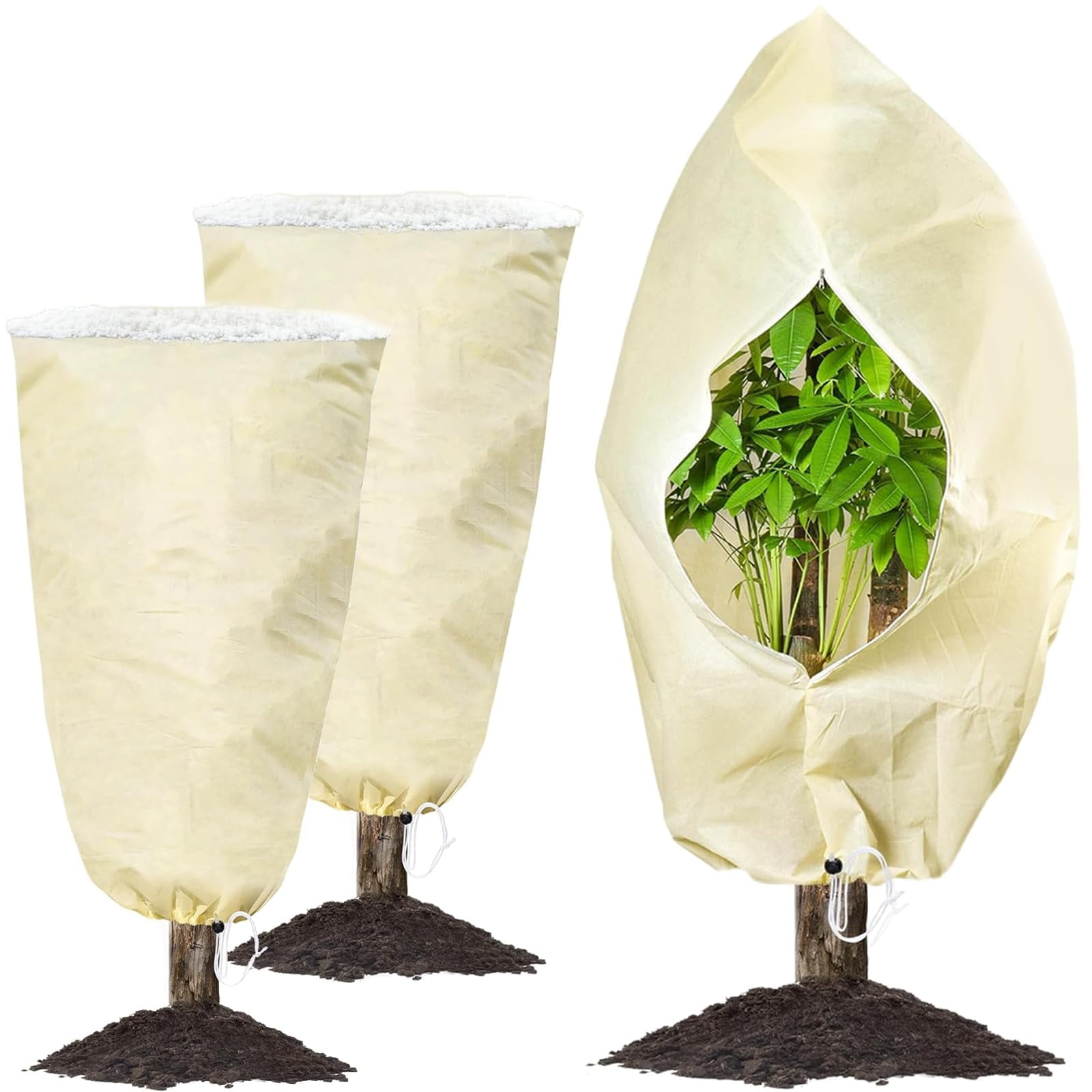 Plant Covers Freeze Protection 3-piece set ，2Pcs 31" X 47"，1Pcs 47" X ...