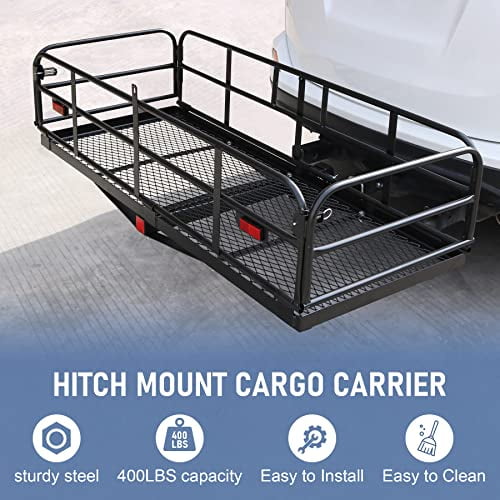JDMSPEED Hitch Mount Cargo Carrier Car Storage Hitch 400 Lbs 60" x 24 ...