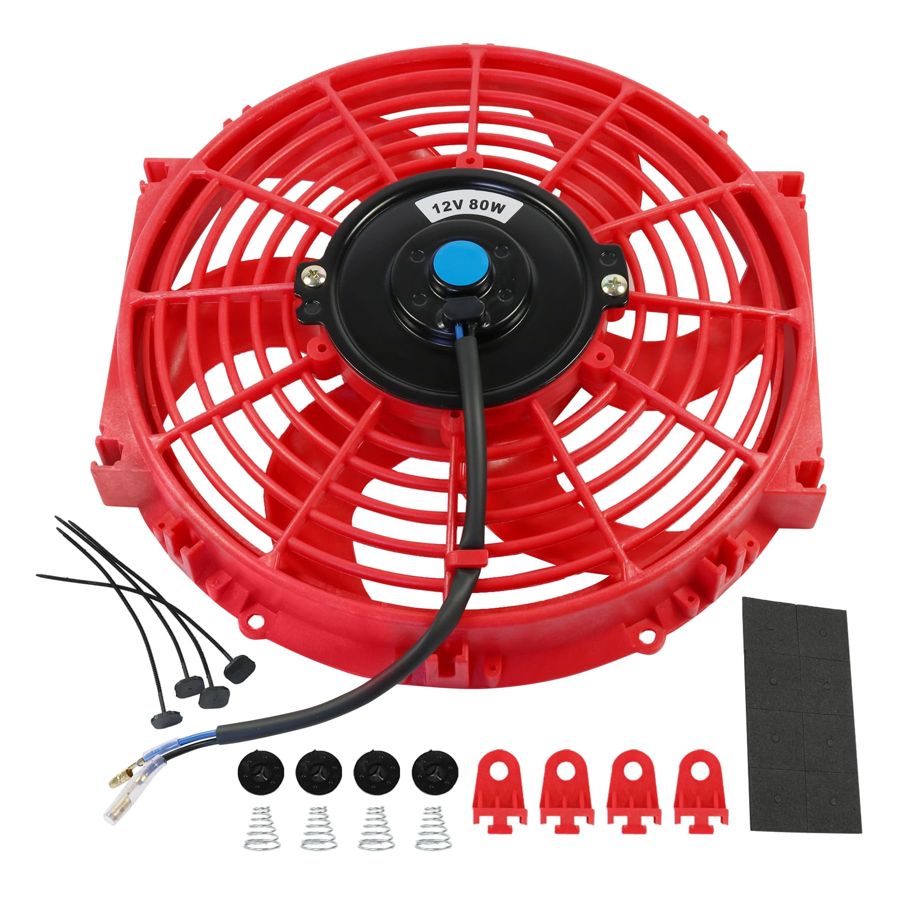 JDMSPEED New 10 Inch Slim Fan Push Pull Electric Radiator Cooling 12V ...