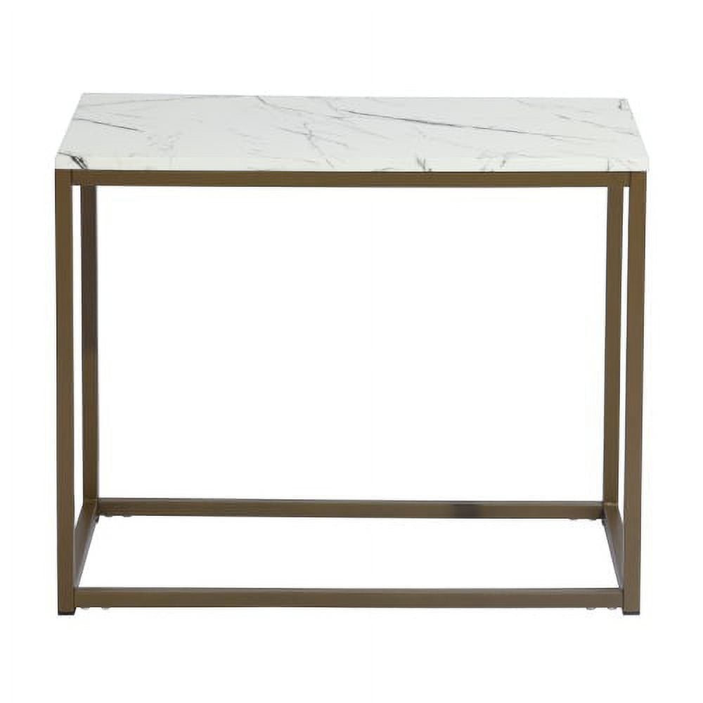 JDZDESIGN Modern Open Rectangular Wood Side End Accent Table Living ...