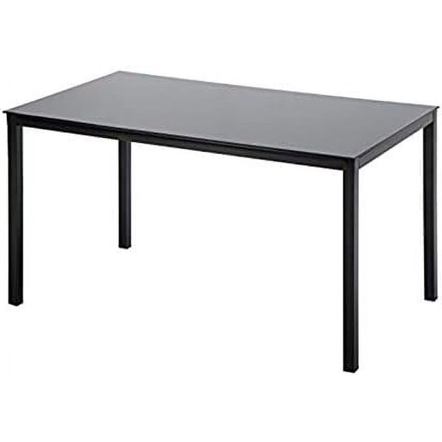 JDZHAPPYLIFE 53'' Glass Dining Table Modern Minimallist Glass Kitchen ...