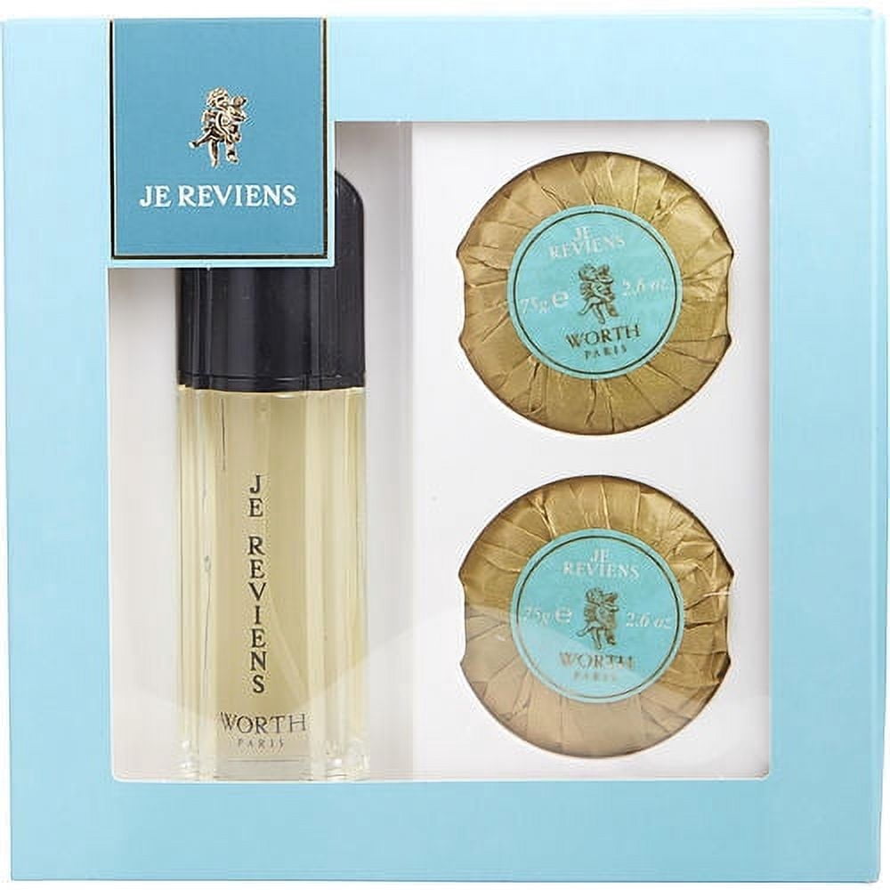 JE REVIENS by Worth EDT SPRAY 1.7 OZ & PERFUMED SOAP 2 X 2.6 OZ ...