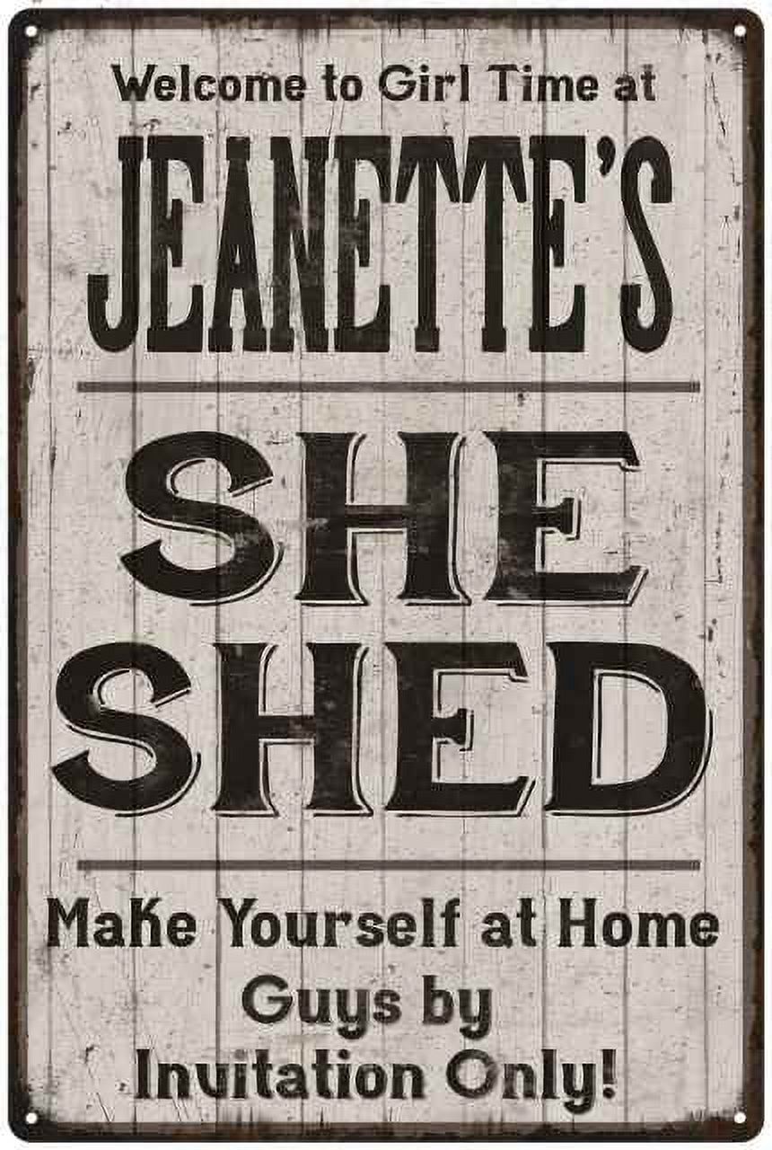 JEANETTE'S She Shed signGift Lady Cave Gift 8x12 Metal Sign ...