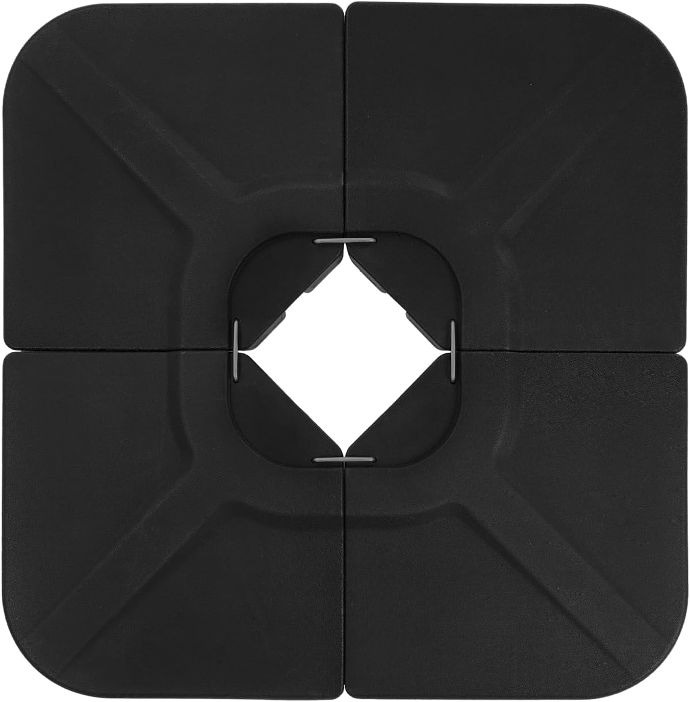 JEAREY 4-Pieces Heavy-Duty Umbrella Large Base Stand Cantilever Offset ...