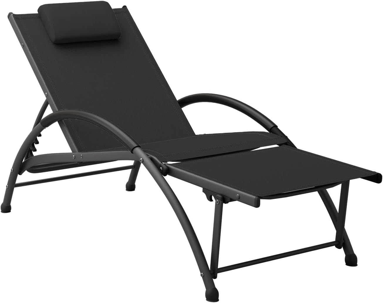 JEAREY Aluminum Chaise Lounge Chair Outdoor, Patio Lounge Chairs with ...
