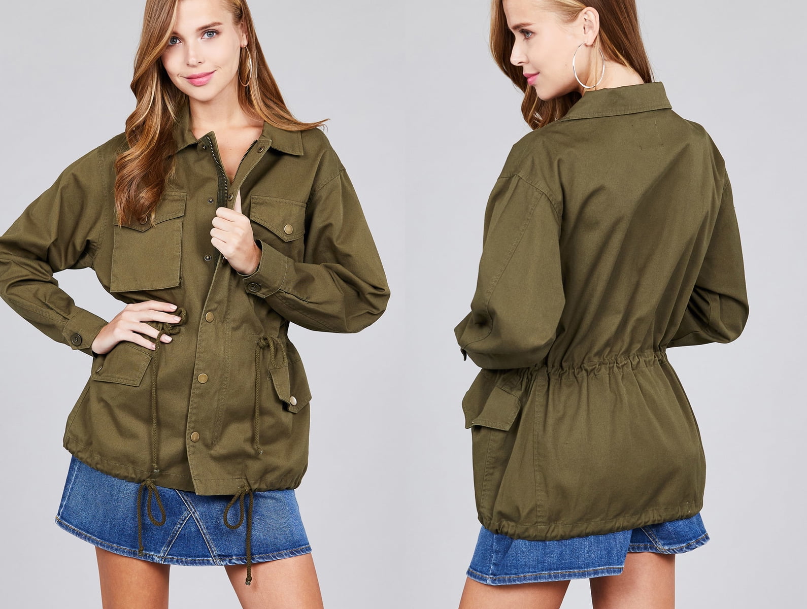 JED FASHION Women's Classic Cotton Field Jacket - Walmart.com