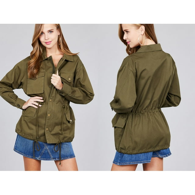 JED FASHION Women's Classic Cotton Field Jacket - Walmart.com