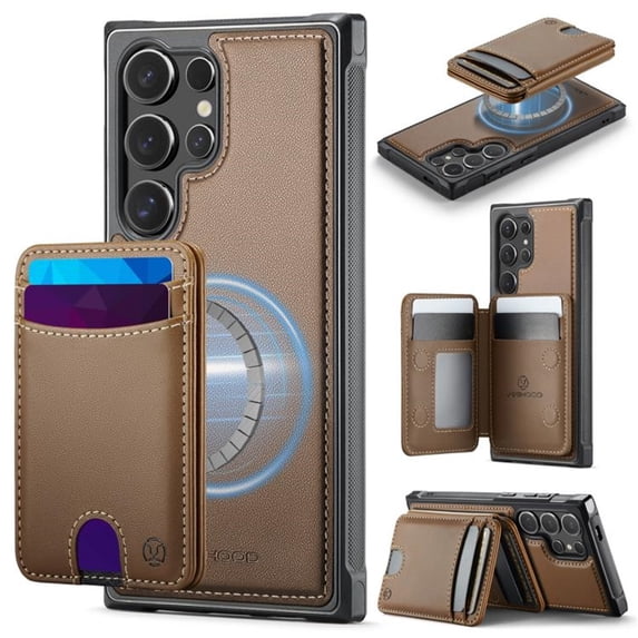 JEEHOOD Case For Samsung Galaxy S25 Ultra 5G, RFID Blocking, PU Leather ...