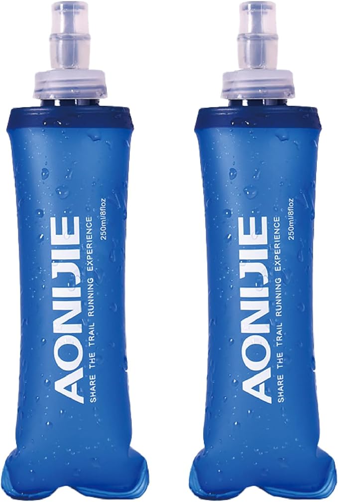 JEELAD Soft Folding Water Bottles BPA-Free Leak-Proof Hydration Bladder ...