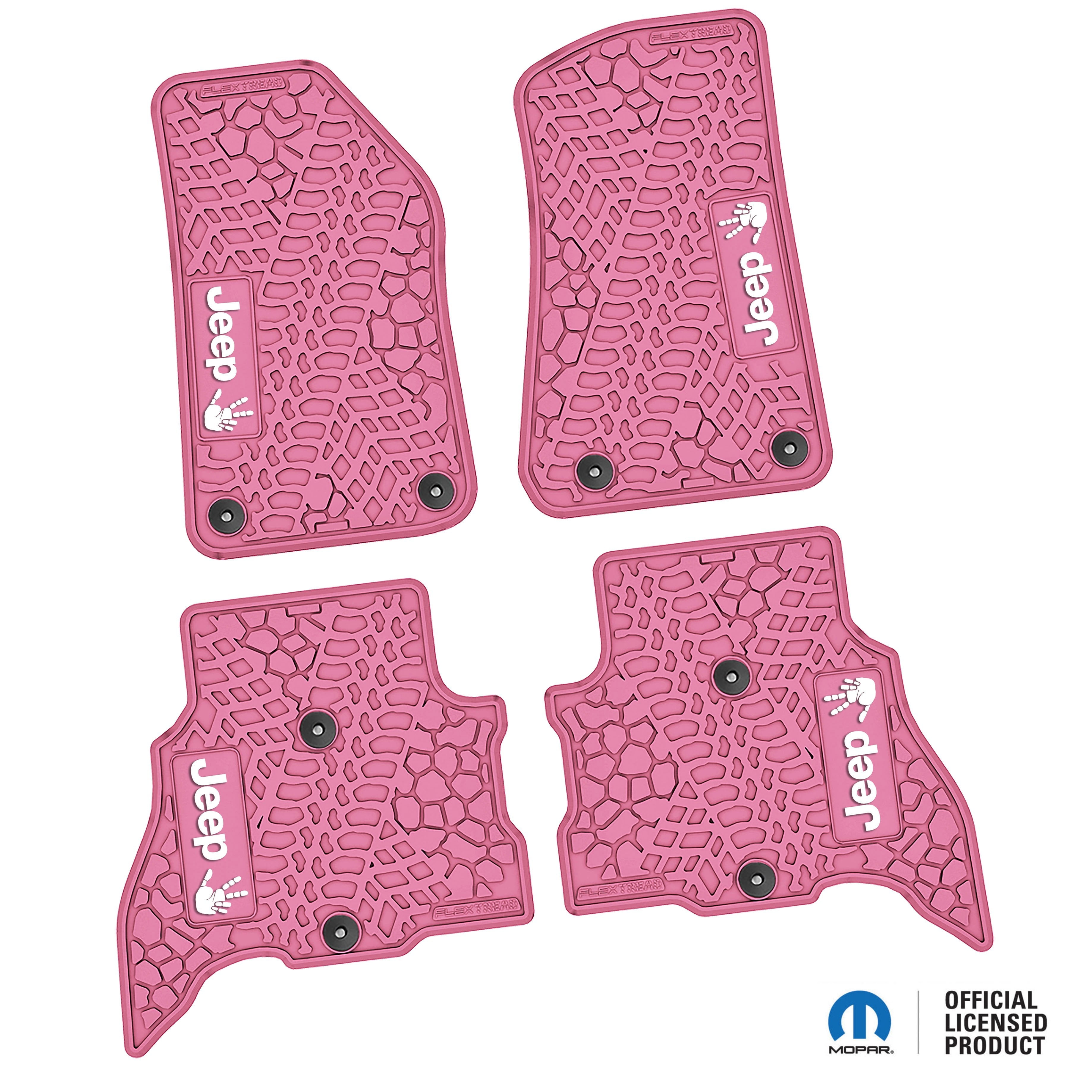 JEEP Floor Mats 21-24 JEEP 4xe 4 Piece w/ JEEP Wave w/o Wheel Insert ...