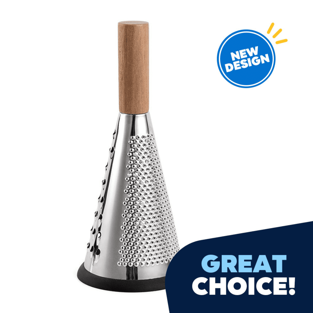 JEEXI Professional Dishwasher Safe Cheese Grater, Stainless Steel, 3 ...