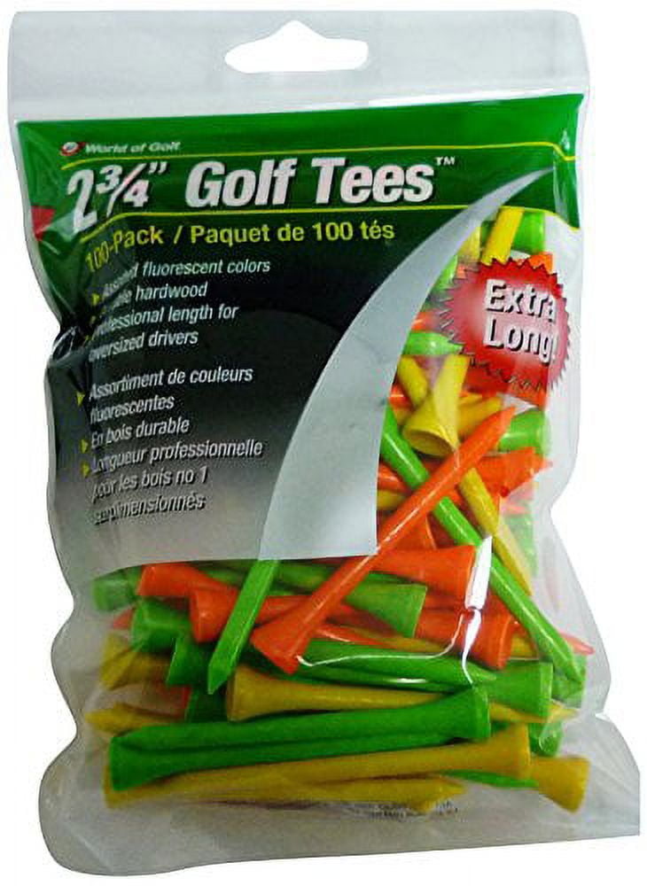 JEF World of Golf Tee (Pack of 100), 2 3/4-Inch, Fluorescent - Walmart.com