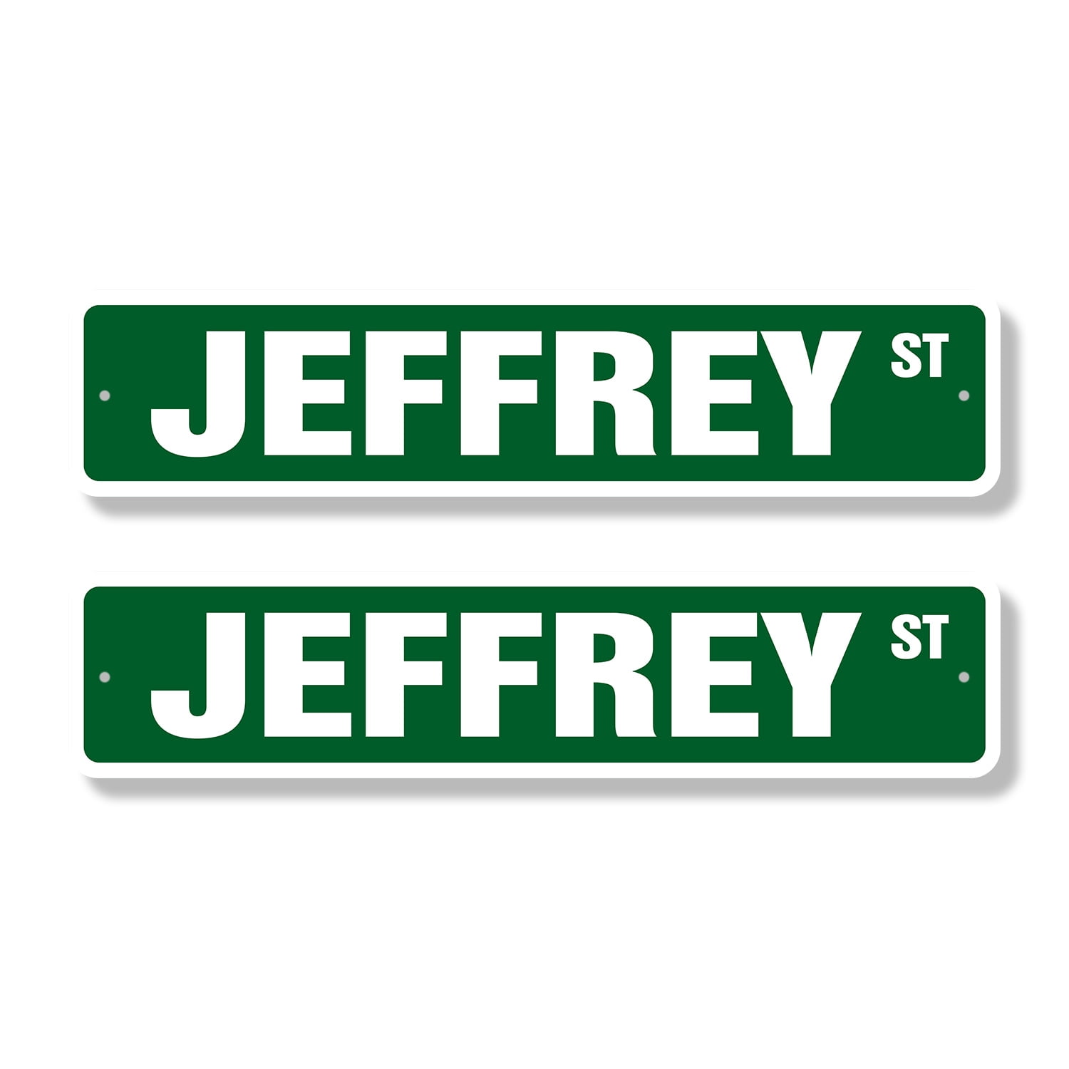 JEFFREY Classic Street Sign (2 Pack) Childrens Name Room Sign Road Sign ...