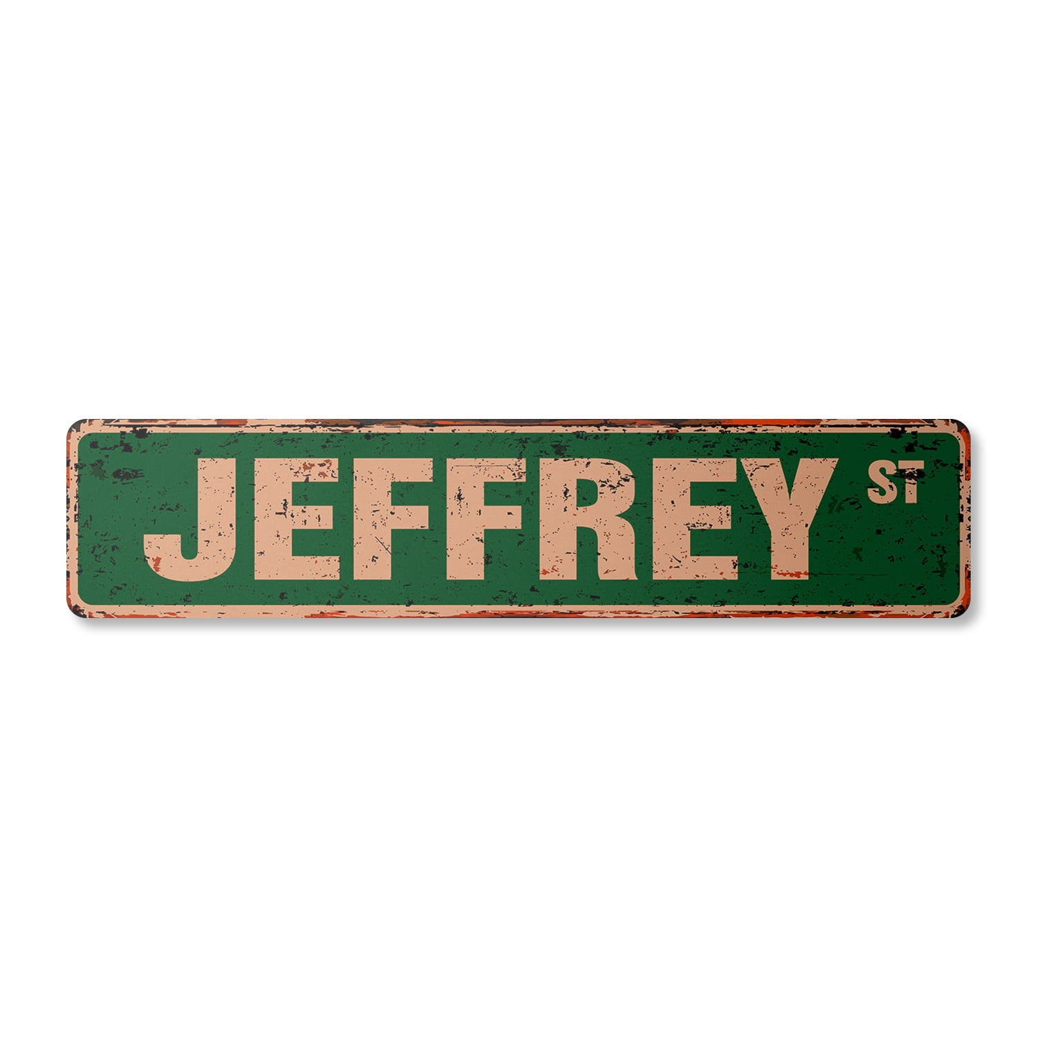 JEFFREY Vintage Plastic Street Sign Childrens Name Room Sign | Indoor ...