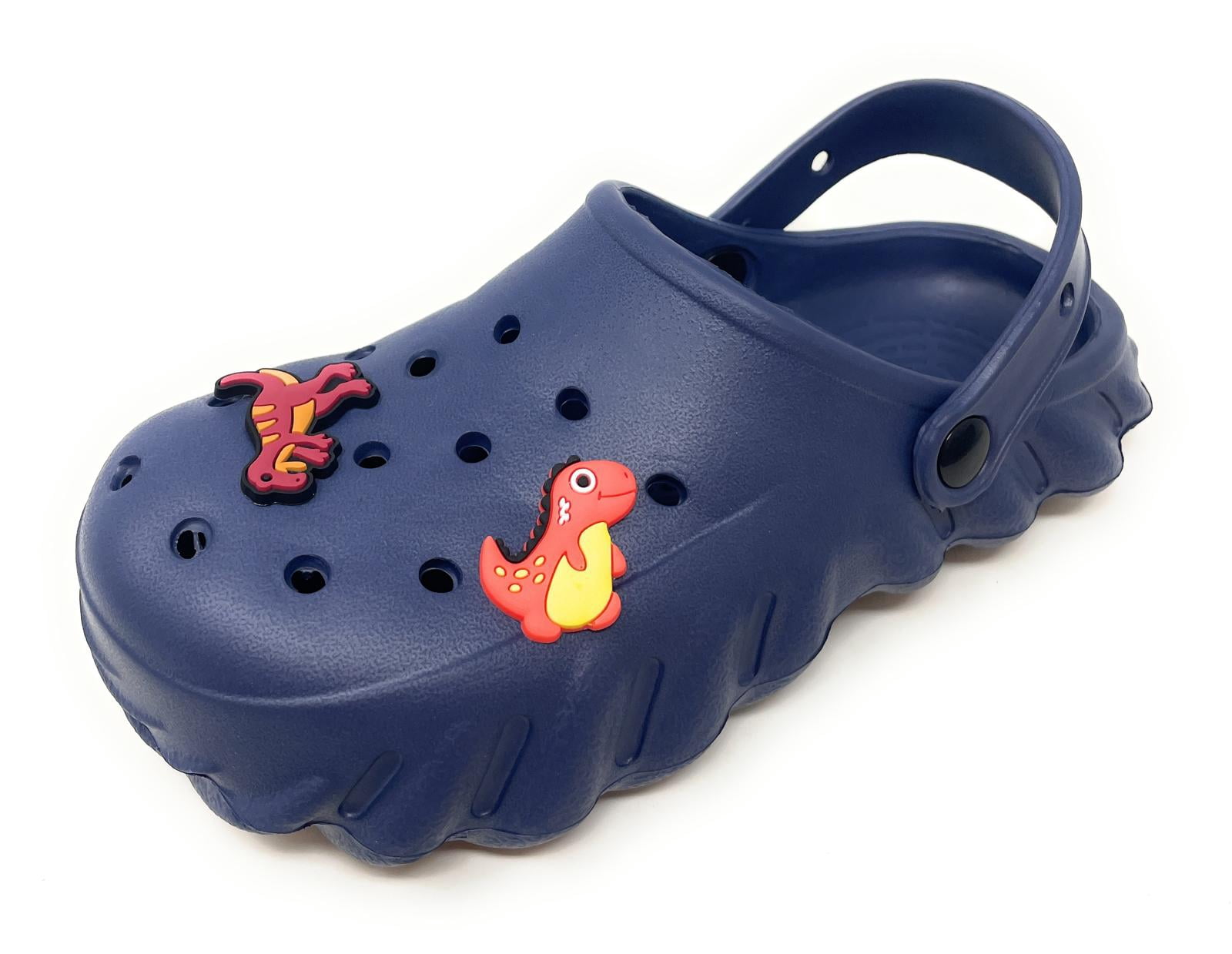 JEFFRICO Boys Clogs with Charms Lightweight Slip On Garden Shoes for ...