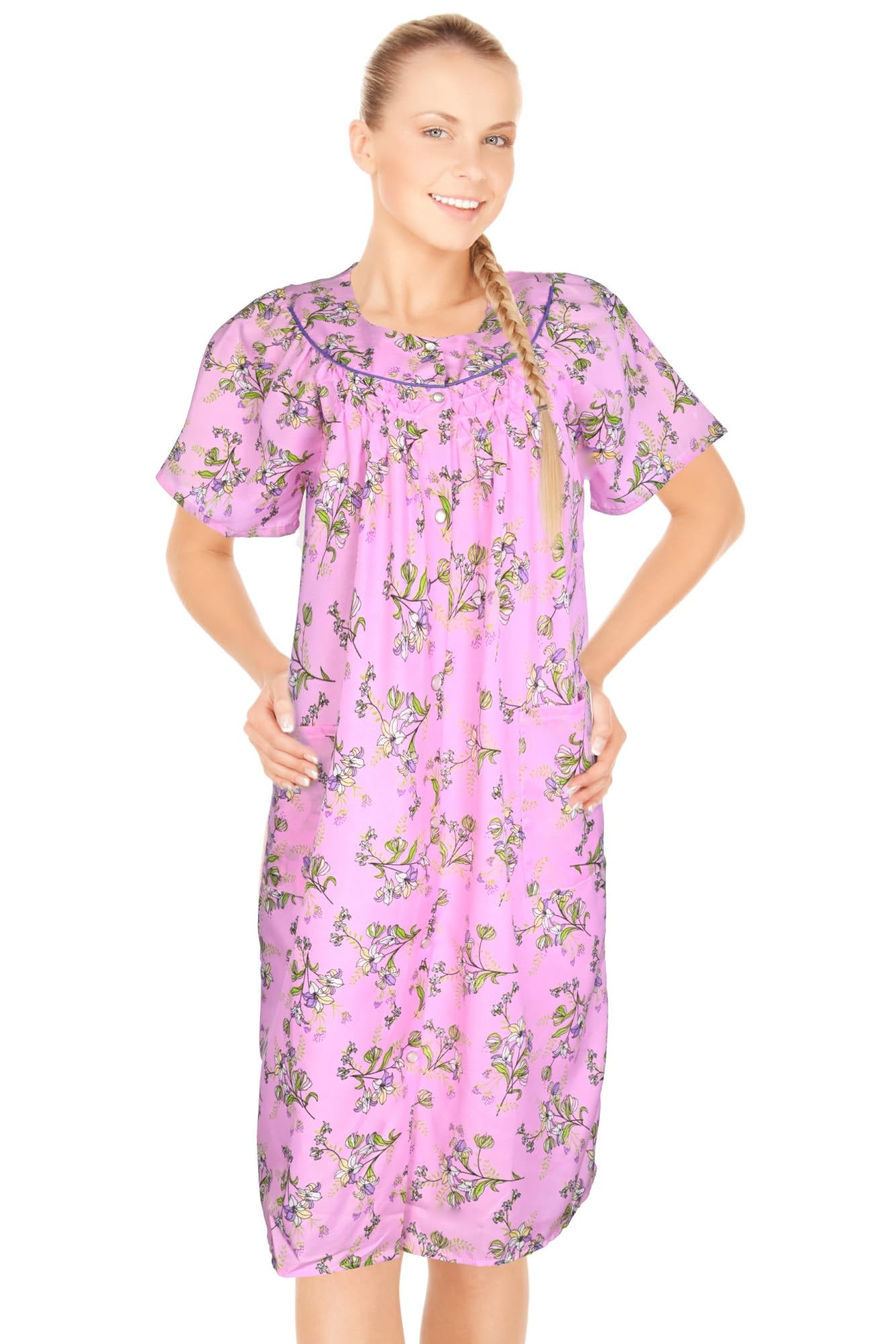 JEFFRICO House Dresses for Women with Pockets - Lightweight Breathable ...