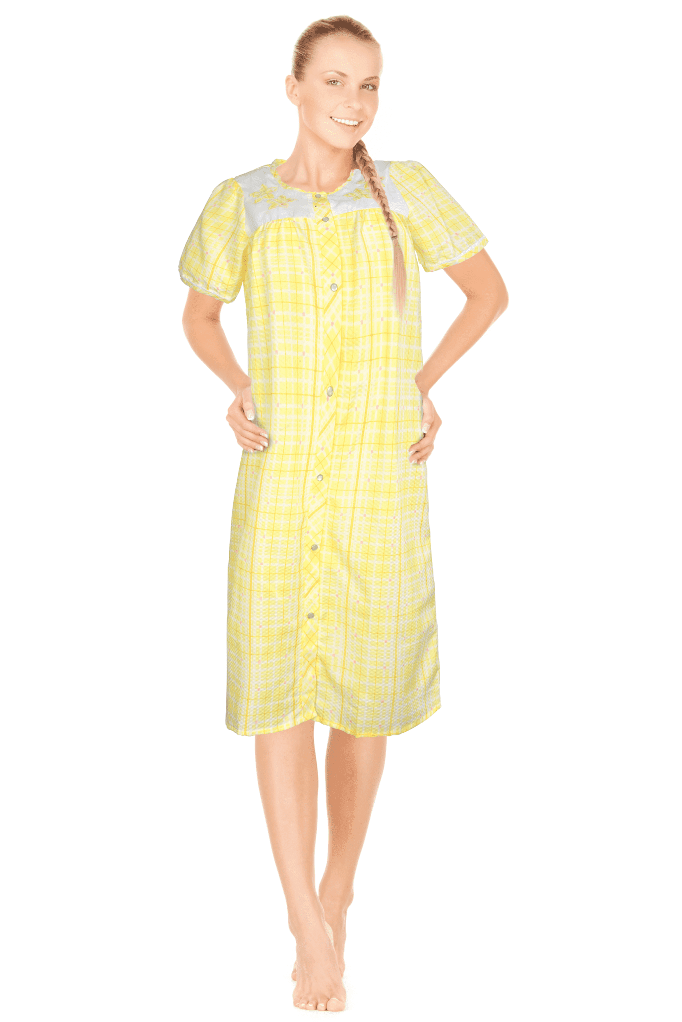 JEFFRICO Womens Dusters For Women Snap Front Housecoat Lounger Duster ...