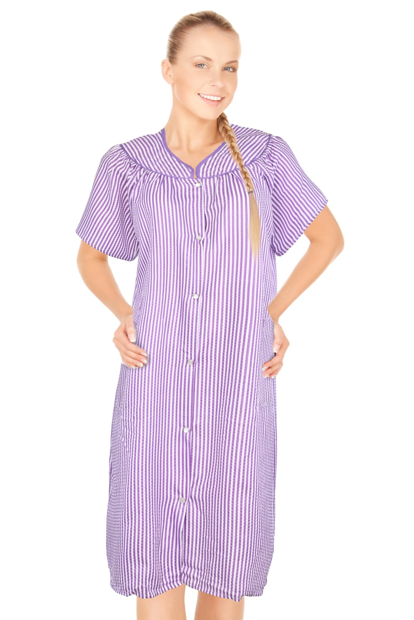 JEFFRICO House Dresses for Women with Pockets - Lightweight Breathable ...