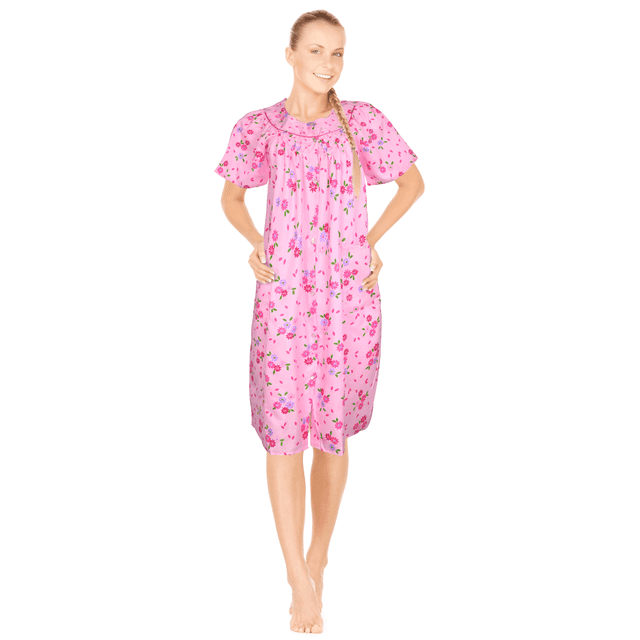 JEFFRICO Womens Dusters For Women Snap Front Housecoat Lounger Duster ...