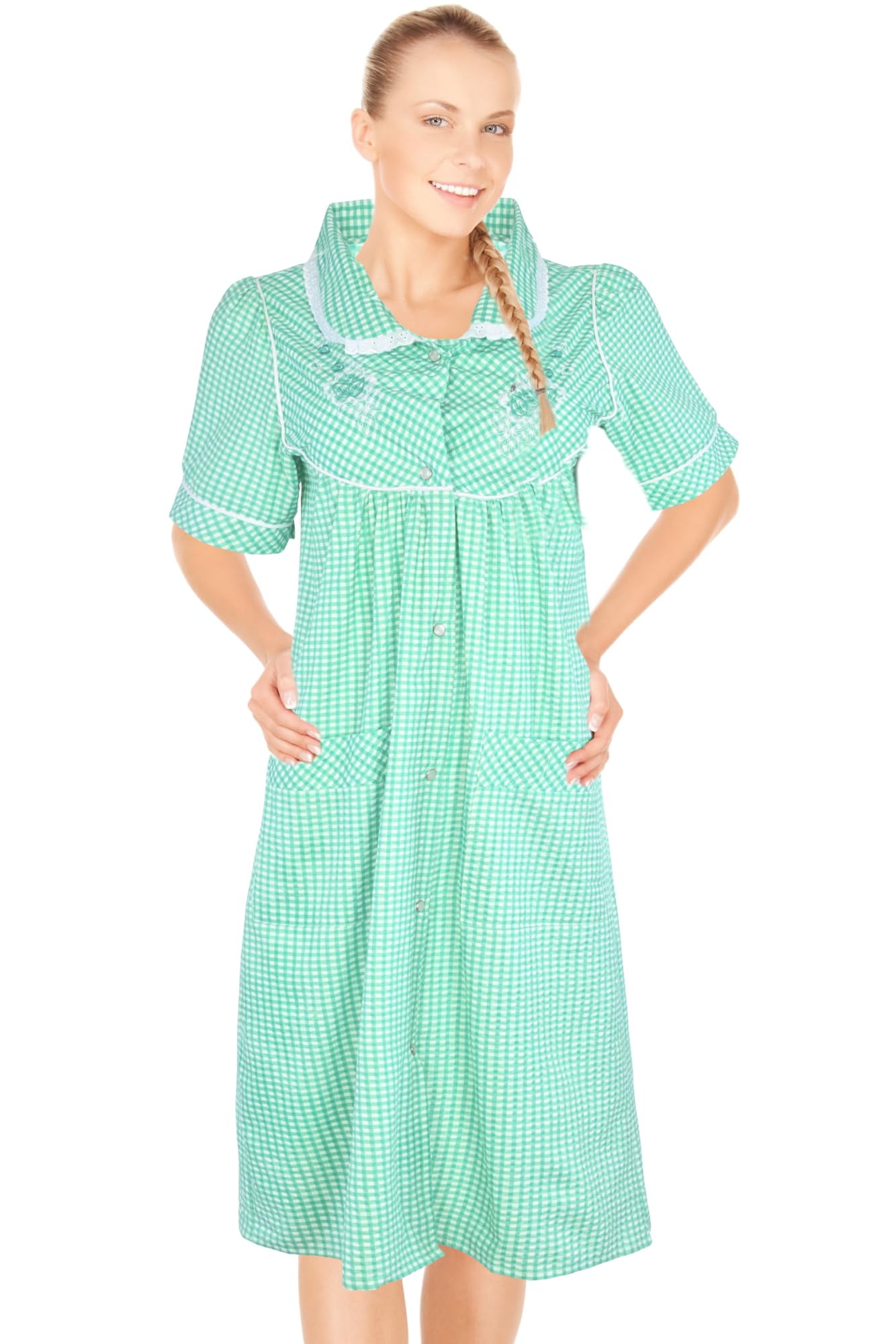 JEFFRICO House Dresses for Women with Pockets - Lightweight Breathable ...