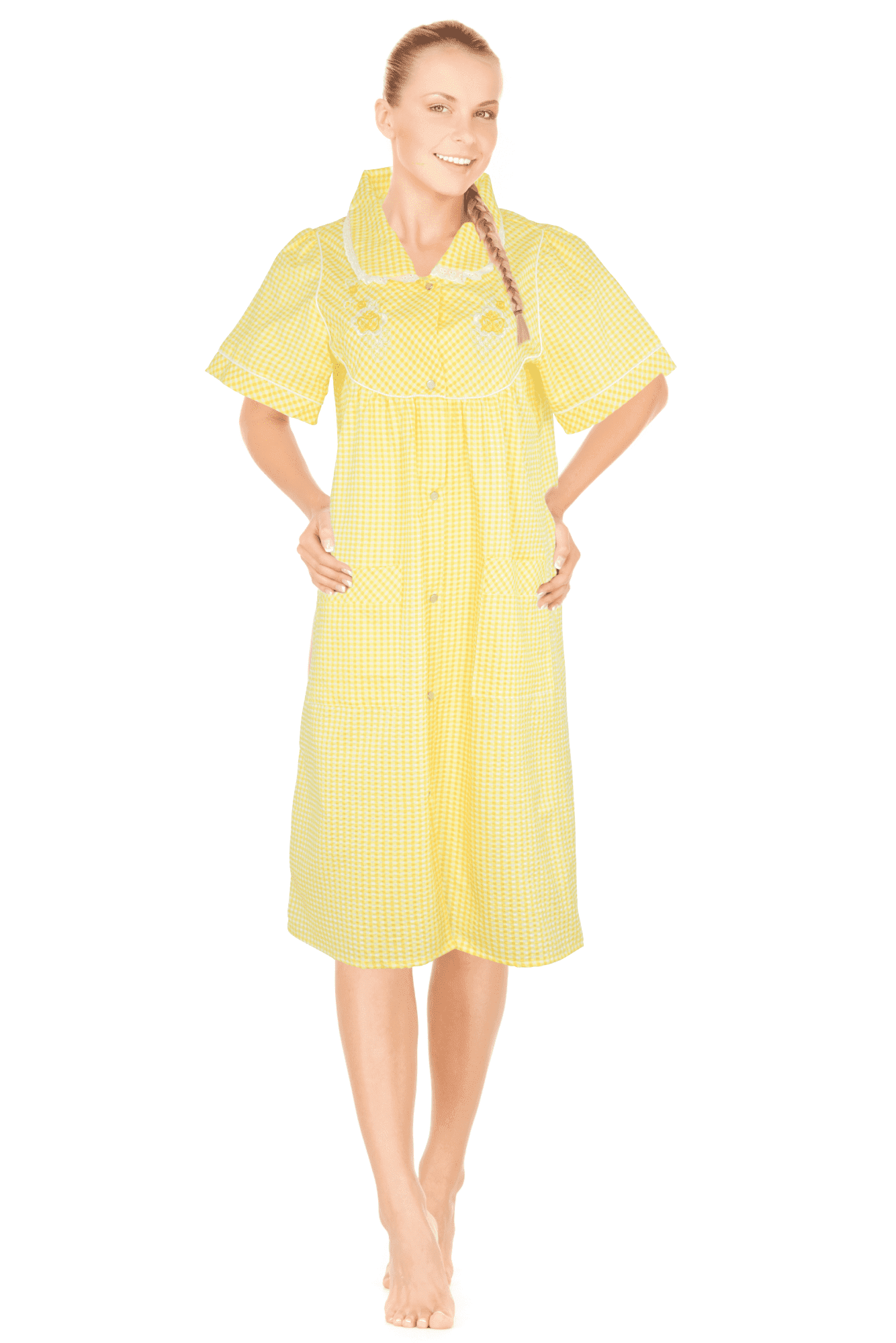 JEFFRICO Womens Dusters For Women Snap Front Housecoat Lounger Duster ...