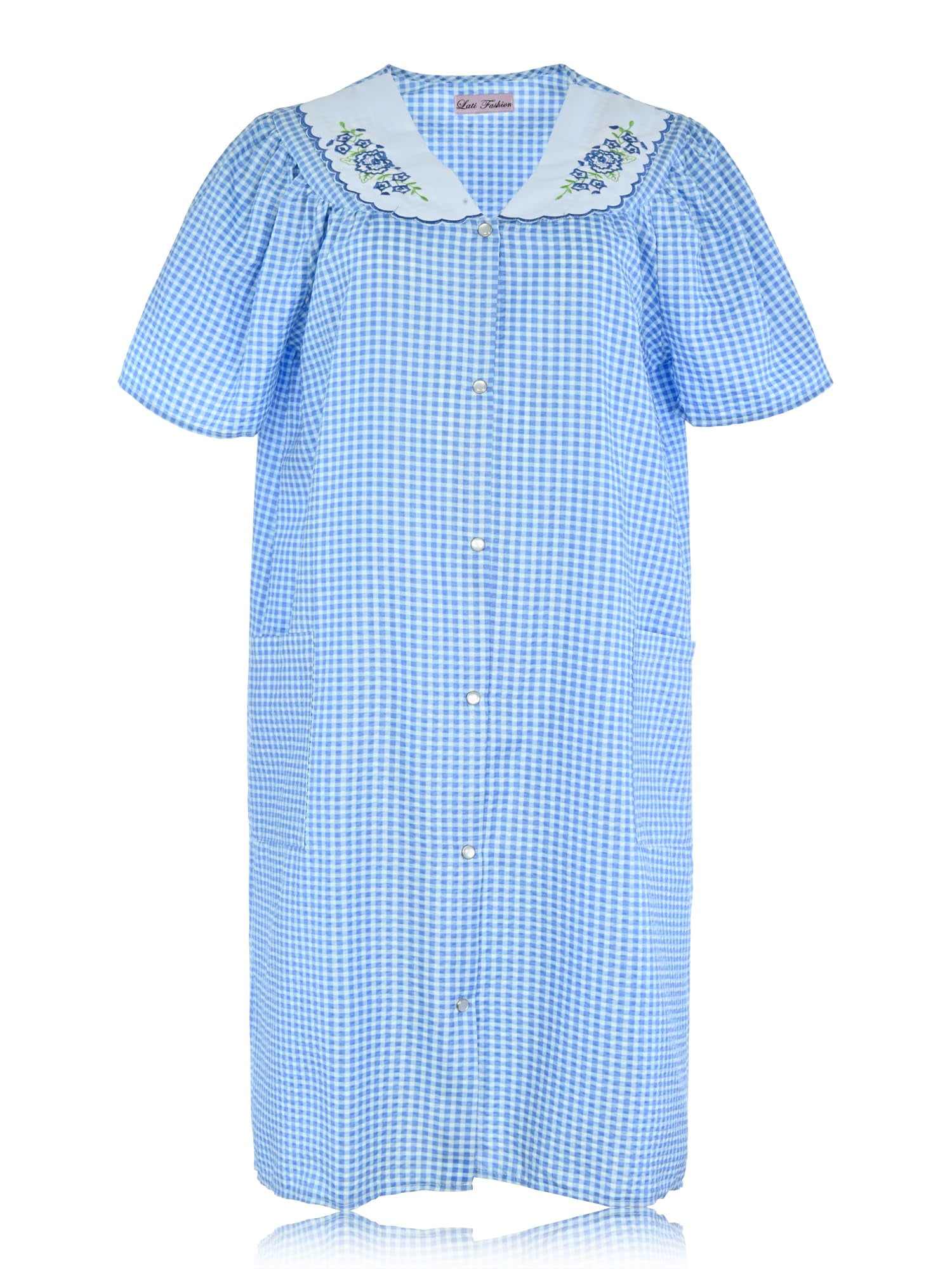 JEFFRICO Womens Dusters For Women Snap Front Housecoat Lounger Duster ...