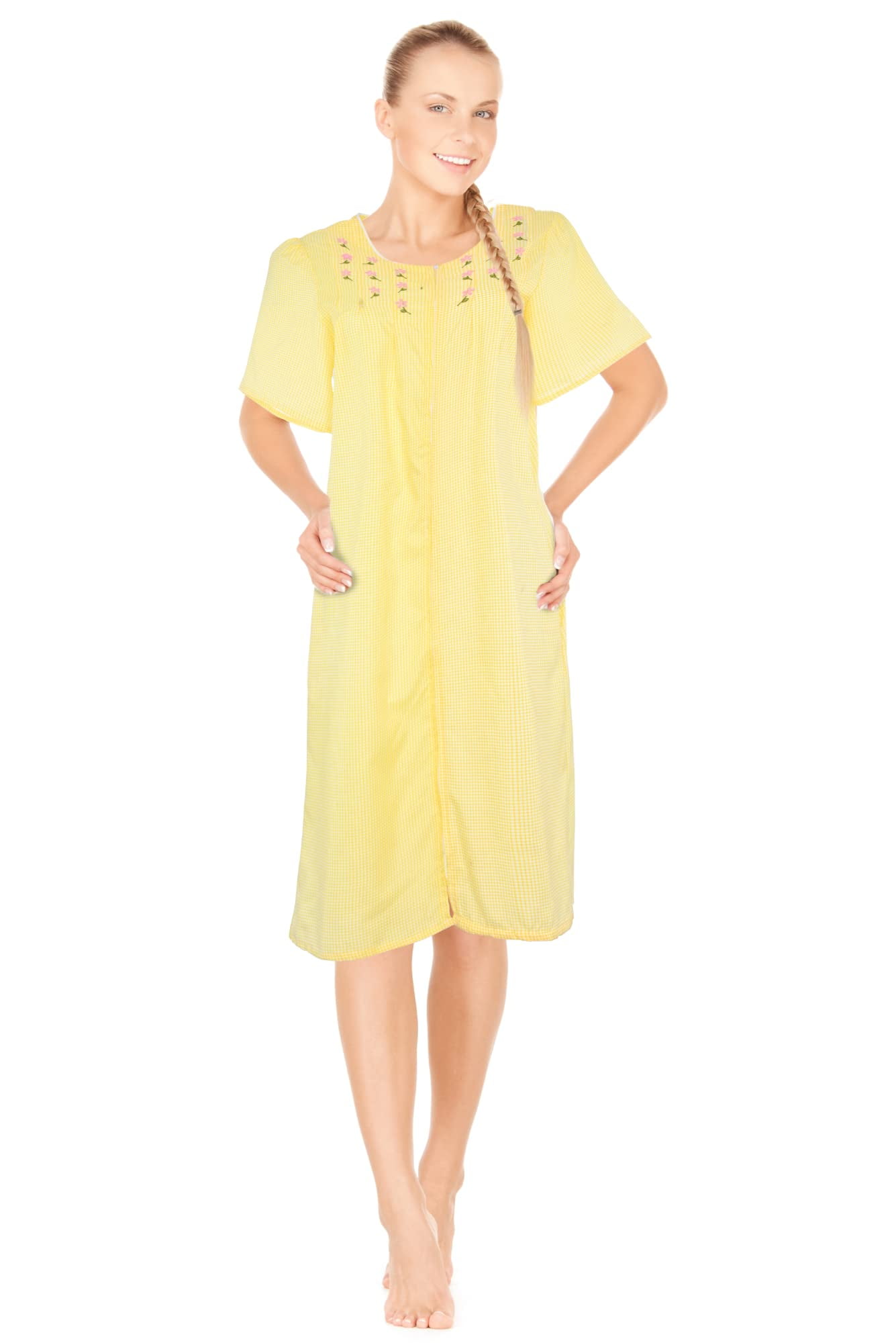 JEFFRICO Womens Dusters For Women Zipper Front Housecoat Lounger Duster jeffrico-womens-dusters-for-women-zipper-front-housecoat-lounger-duster