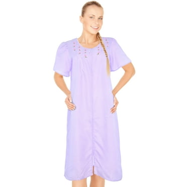 EZI House Dresses for Women with Pockets Moo Moos Gingham House Coat ...