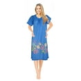JEFFRICO Womens Nightgowns Muumuu Lounger House Dress Sleepwear Silky ...