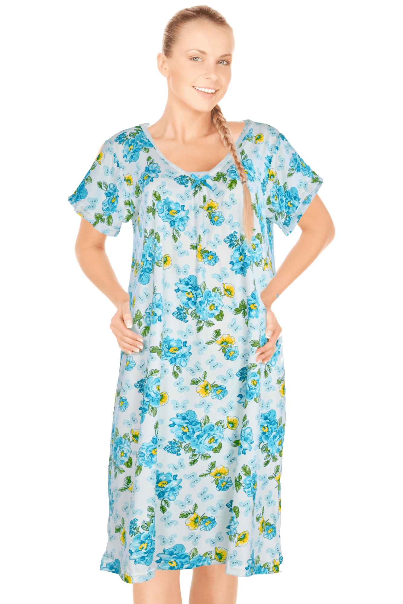 JEFFRICO Women's Soft Nightgowns Sleepwear, Comfortable Pajama Dress ...
