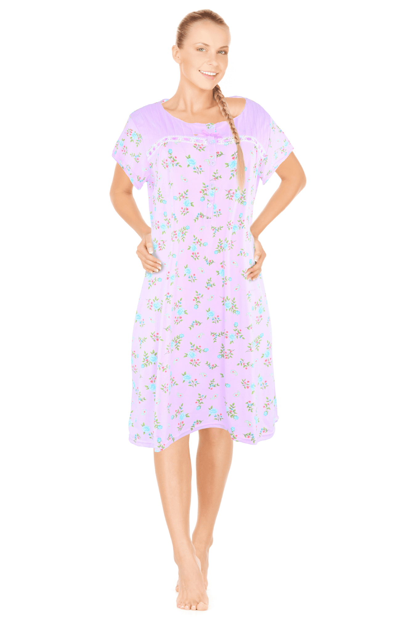 JEFFRICO Plus Size Nightgowns for Women, Soft, Comfortable Sleepwear ...