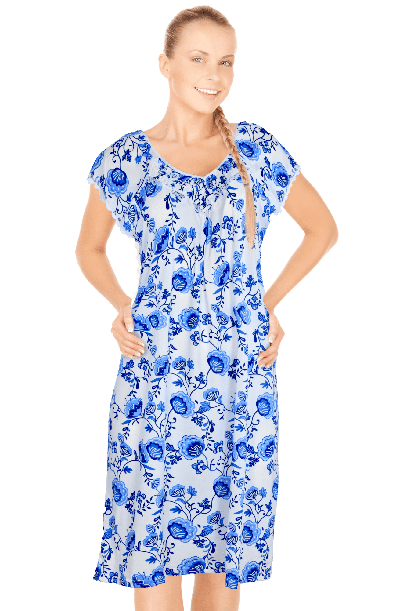 JEFFRICO Women's Soft, Comfortable Nightgowns Sleepwear, Pajama Dress ...