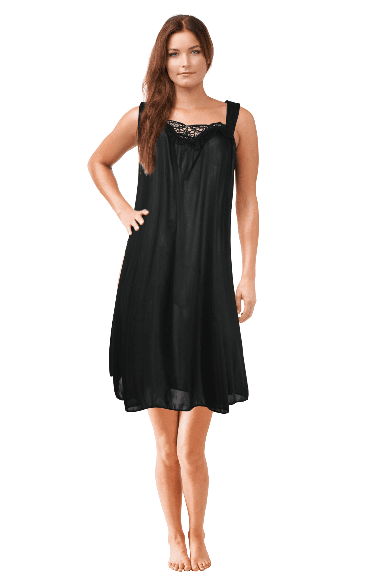 JEFFRICO Women's Soft, Breathable Nightgowns Sleepwear, Sleeveless ...