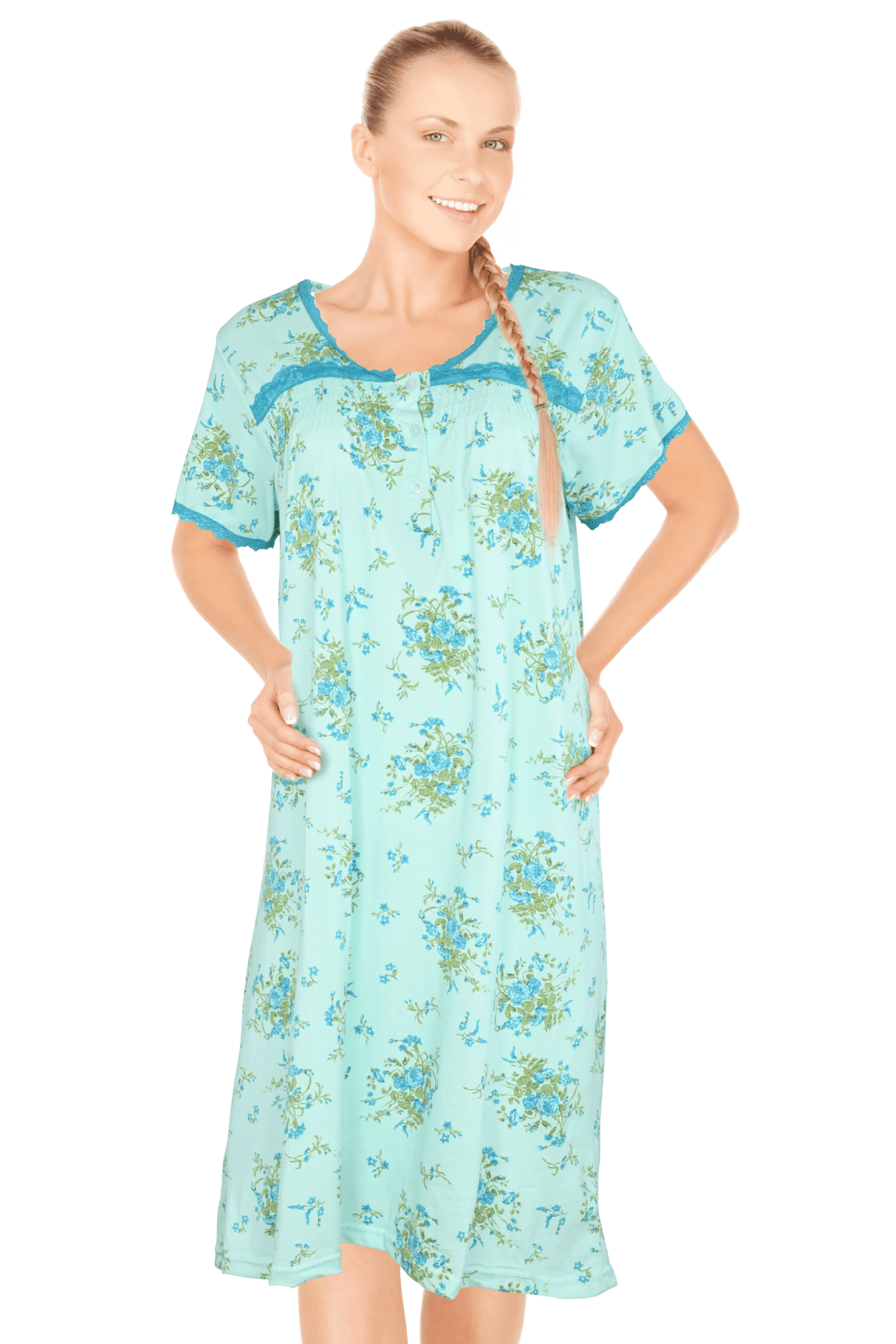 JEFFRICO Women's Soft Sleep Casual Nightgowns: Comfortable Nightshirts ...