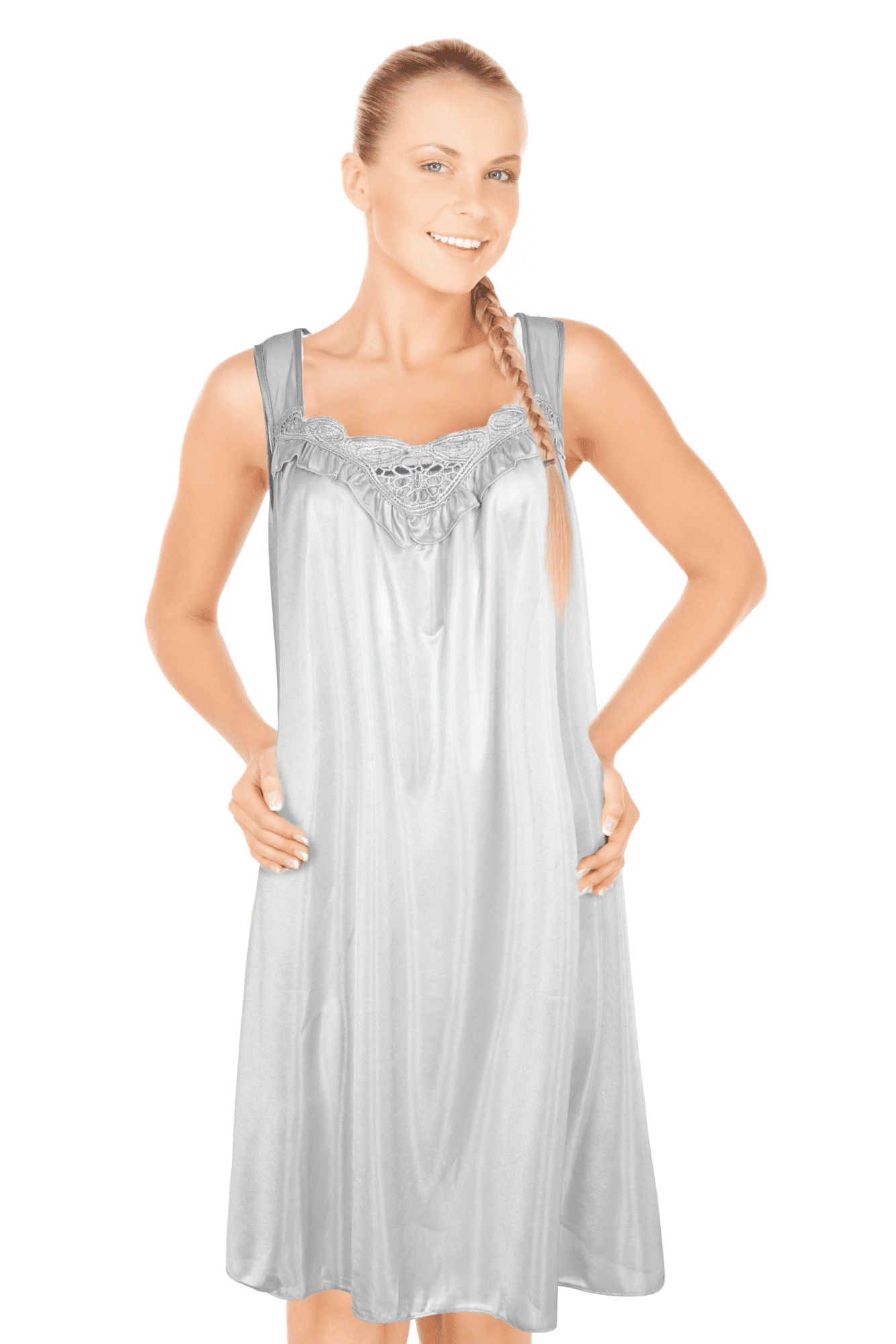 JEFFRICO Womens Nightgowns Sleepwear Soft Pajama Dress Nightshirts ...