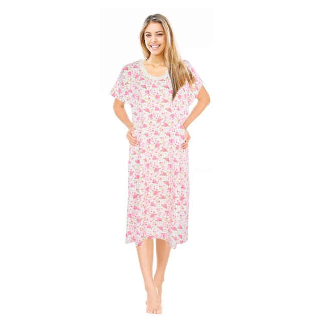 JEFFRICO Womens Nightgowns Sleepwear Soft Pajama Dress Nightshirts ...