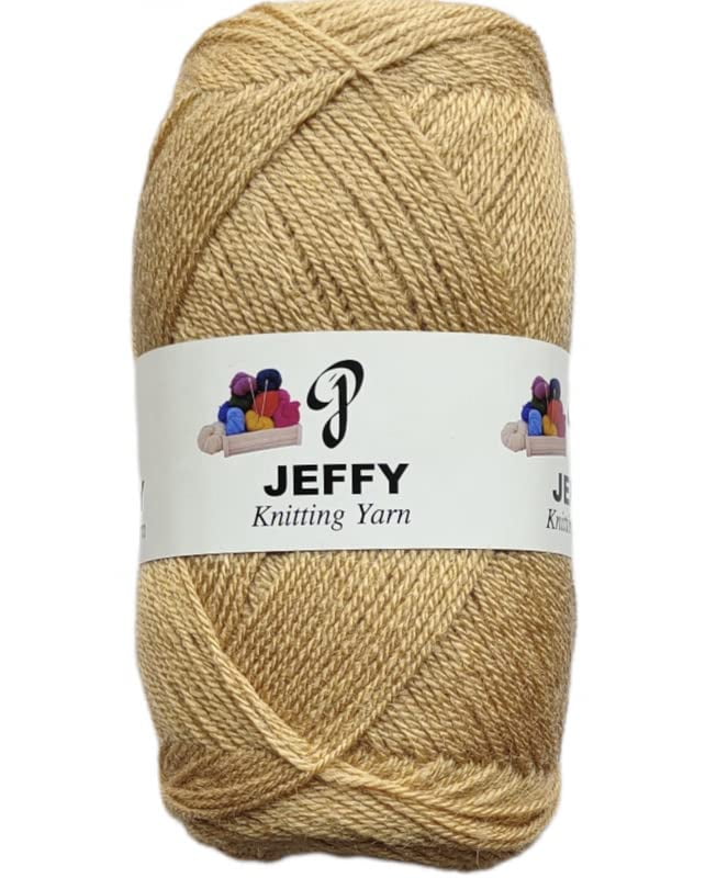 JEFFY Chirag Light Brown 200 gm Wool Ball Hand Knitting WoolArt Craft ...