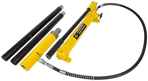 JEGS 10 Ton Porta Power Kit - Hydraulic Ram with Pump Overload System ...