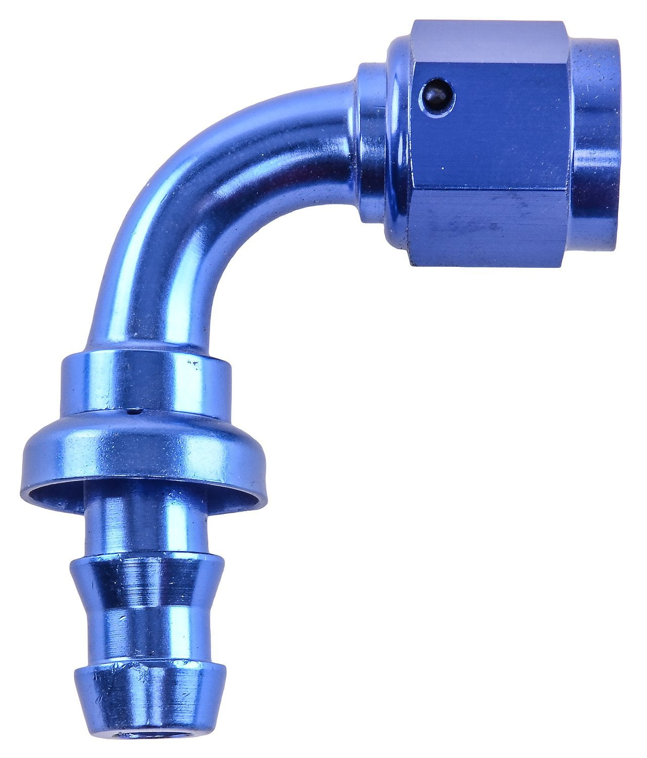 JEGS 100071 AN 90-Degree Push-Loc Hose End -6 AN Female -6 AN Hose Barb ...