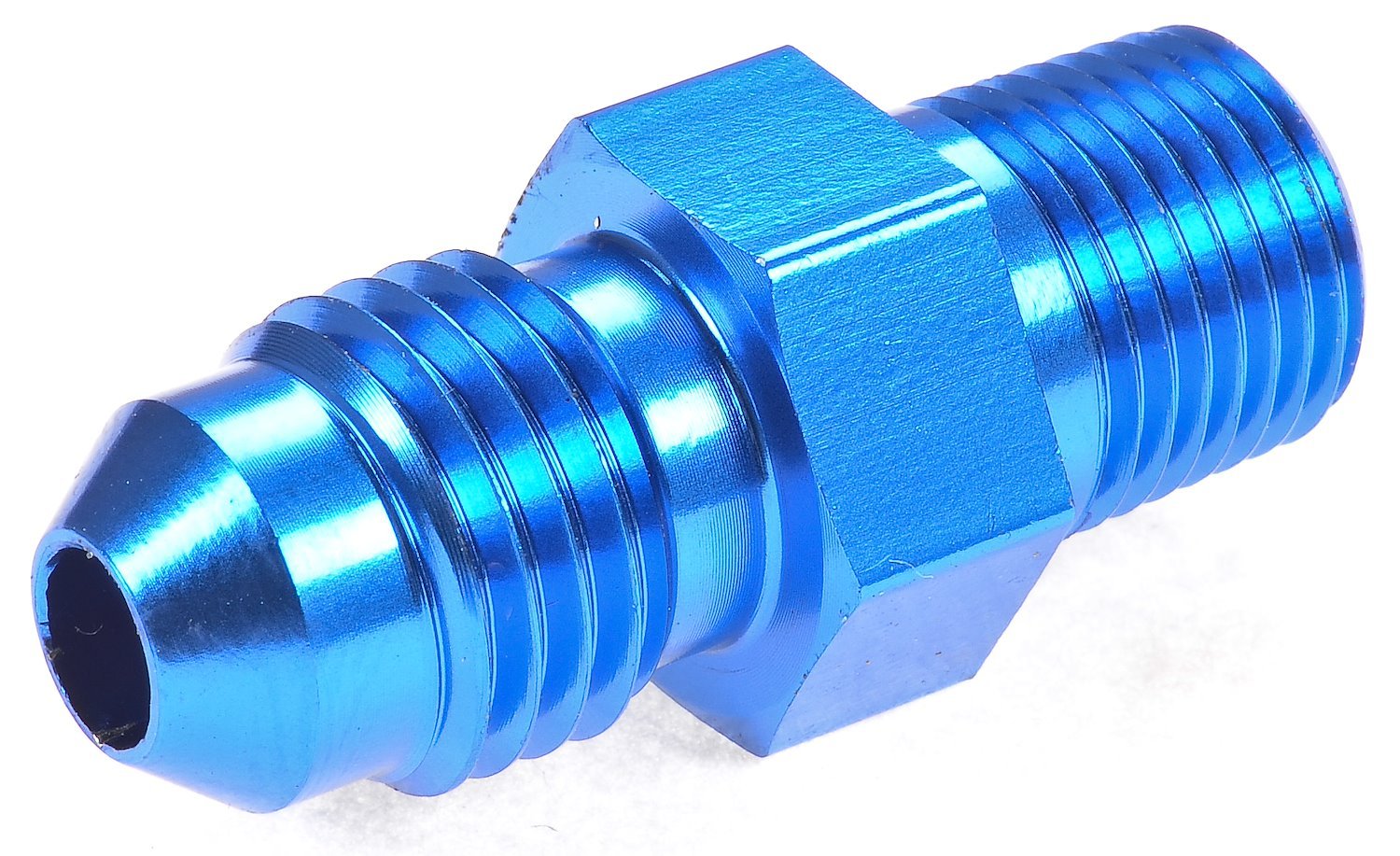 JEGS 100101 AN to NPT Straight Flare Adapter Fitting 1/8 in. NPT to -4 ...