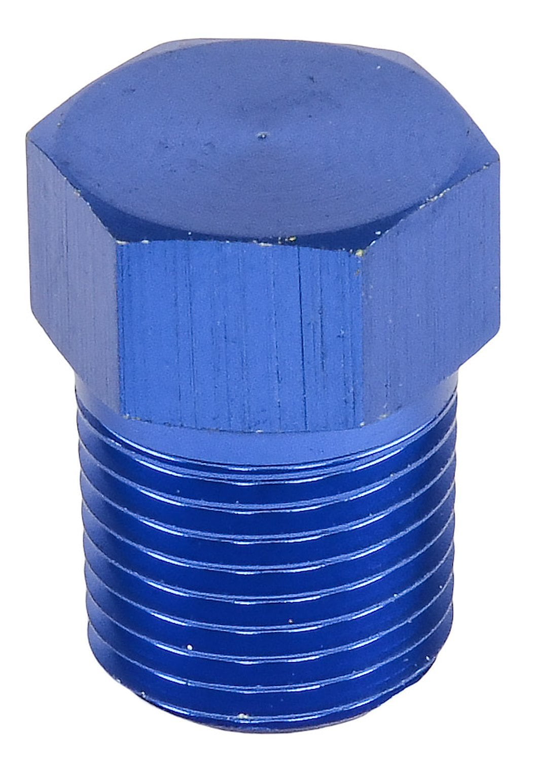 JEGS 100430 Aluminum Pipe Plug 1/8 NPT Hex Head Blue 1/pkg - Walmart.com