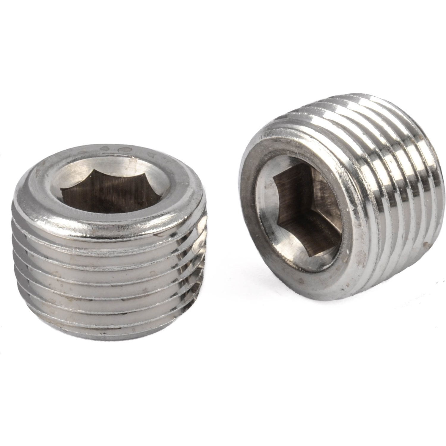 JEGS 100454 Stainless Steel Pipe Plugs 1/2 NPT Internal Hex 2/pkg ...