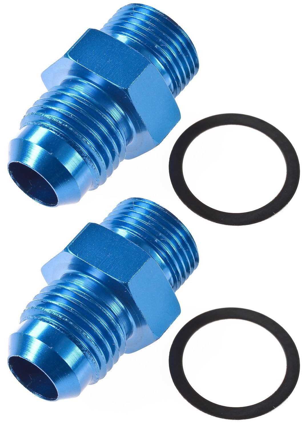 JEGS 100503 Carburetor Fuel Inlet AN Fittings Blue -6 AN to 9/16 in.-24 ...