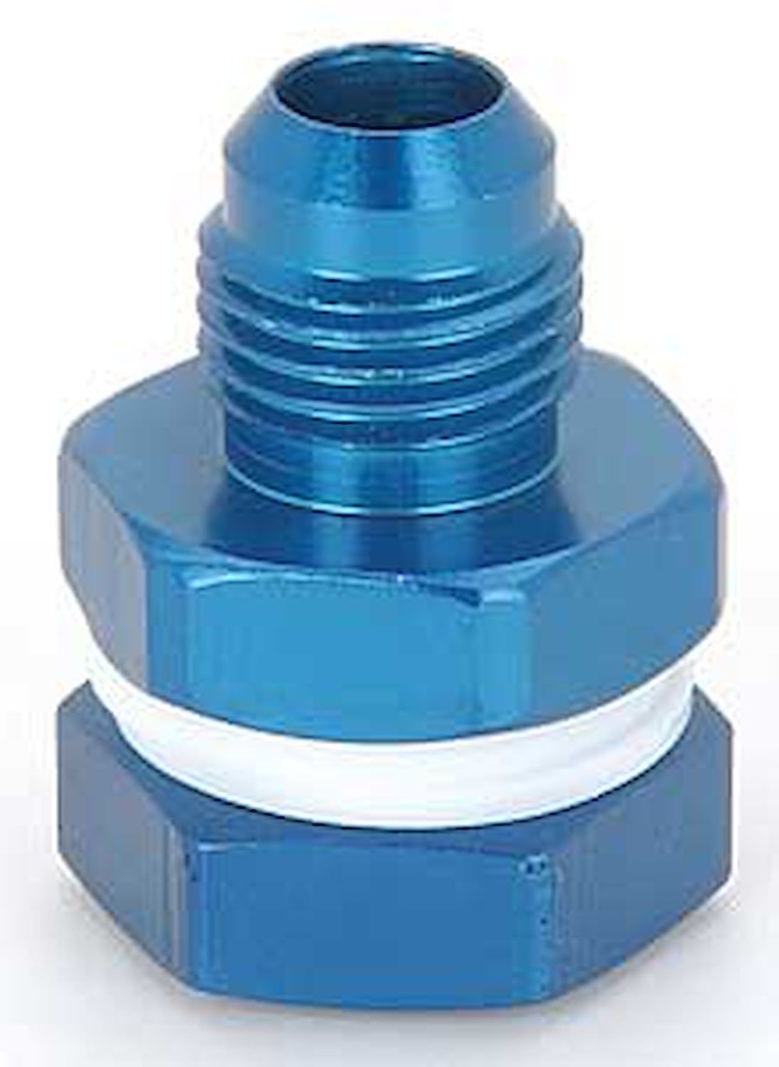 JEGS 100560 Blue High-Flow Fuel Cell Bulkhead Fitting -6AN - Walmart.com