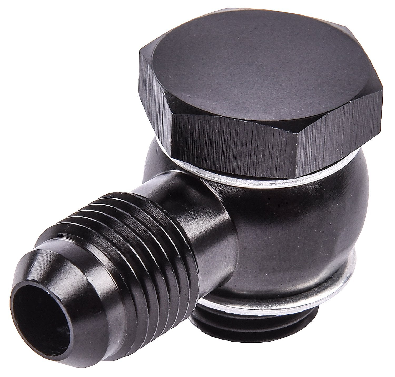 JEGS 100696 AN Banjo to Metric Bolt Adapter Fitting Black Anodized ...