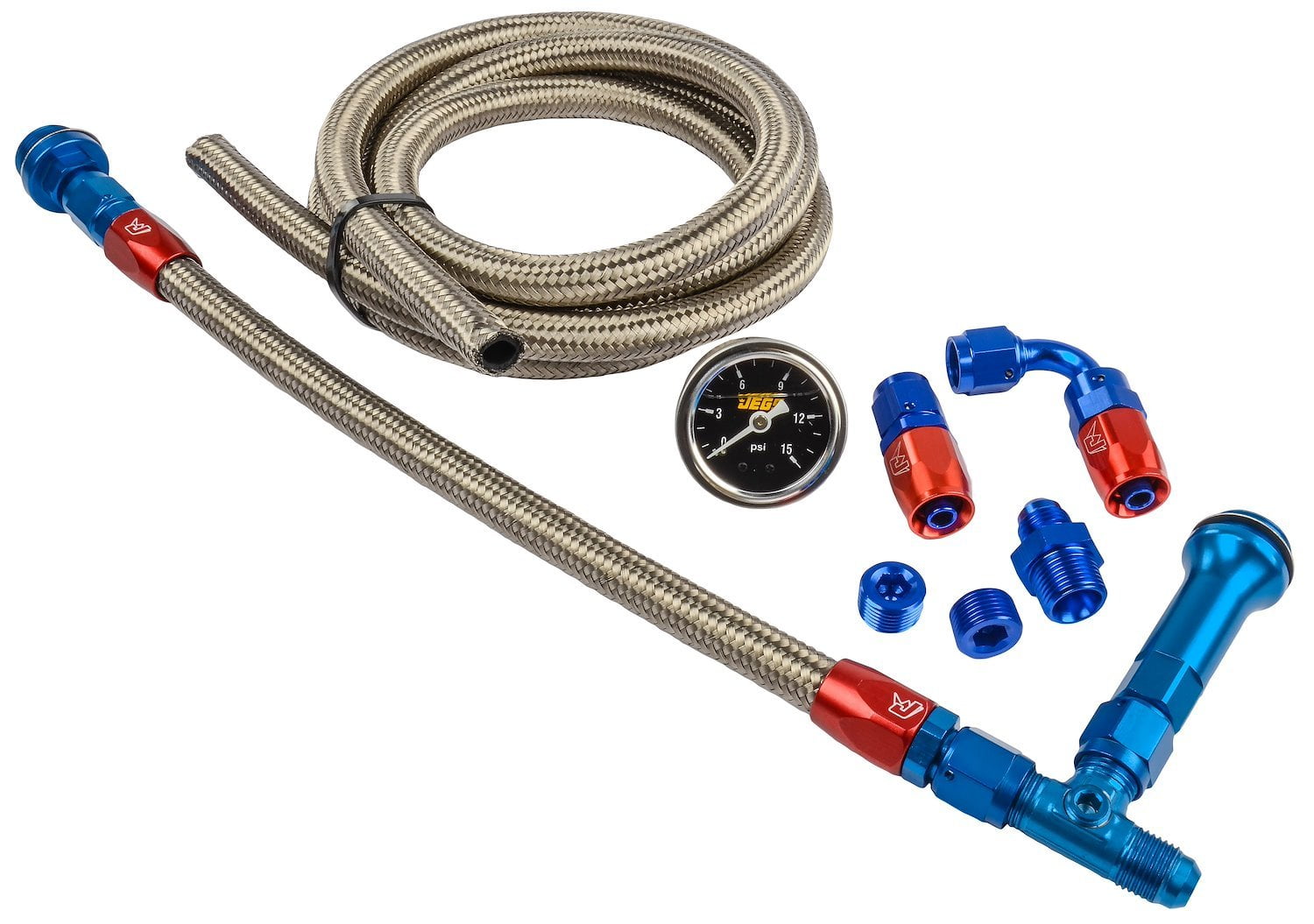 JEGS 100815 -06AN Carburetor to Regulator Kit Carburetors: (Dual Feed ...