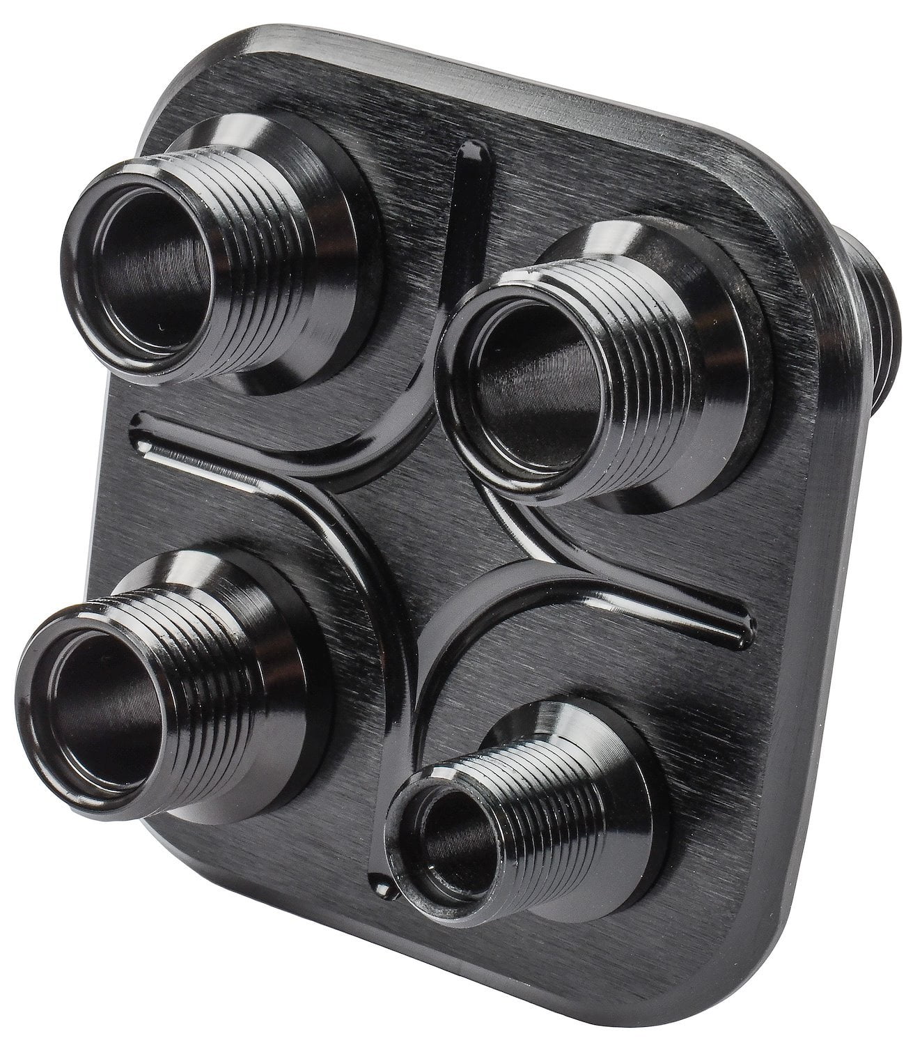 JEGS 100980 Firewall Bulkhead Square 4-Port 5/16 (#6) & 1/2 (#10) A/C ...