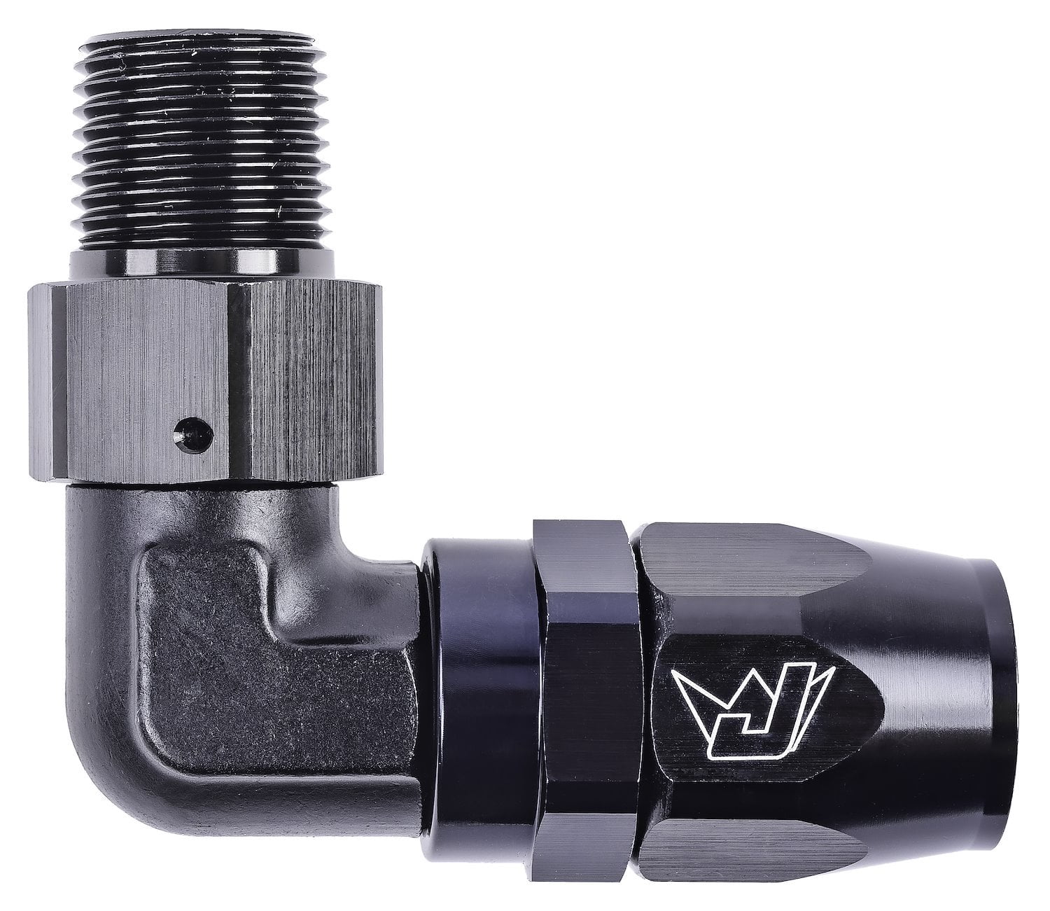 JEGS AN to NPT 90-Degree Max Flow Hose End Fitting [1/2 in. NPT Male to ...