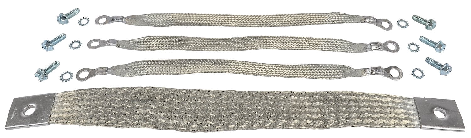 JEGS 10200 Grounding Kit Includes: (1) Ground Strap 1/0ga. x 14 Long (3 ...