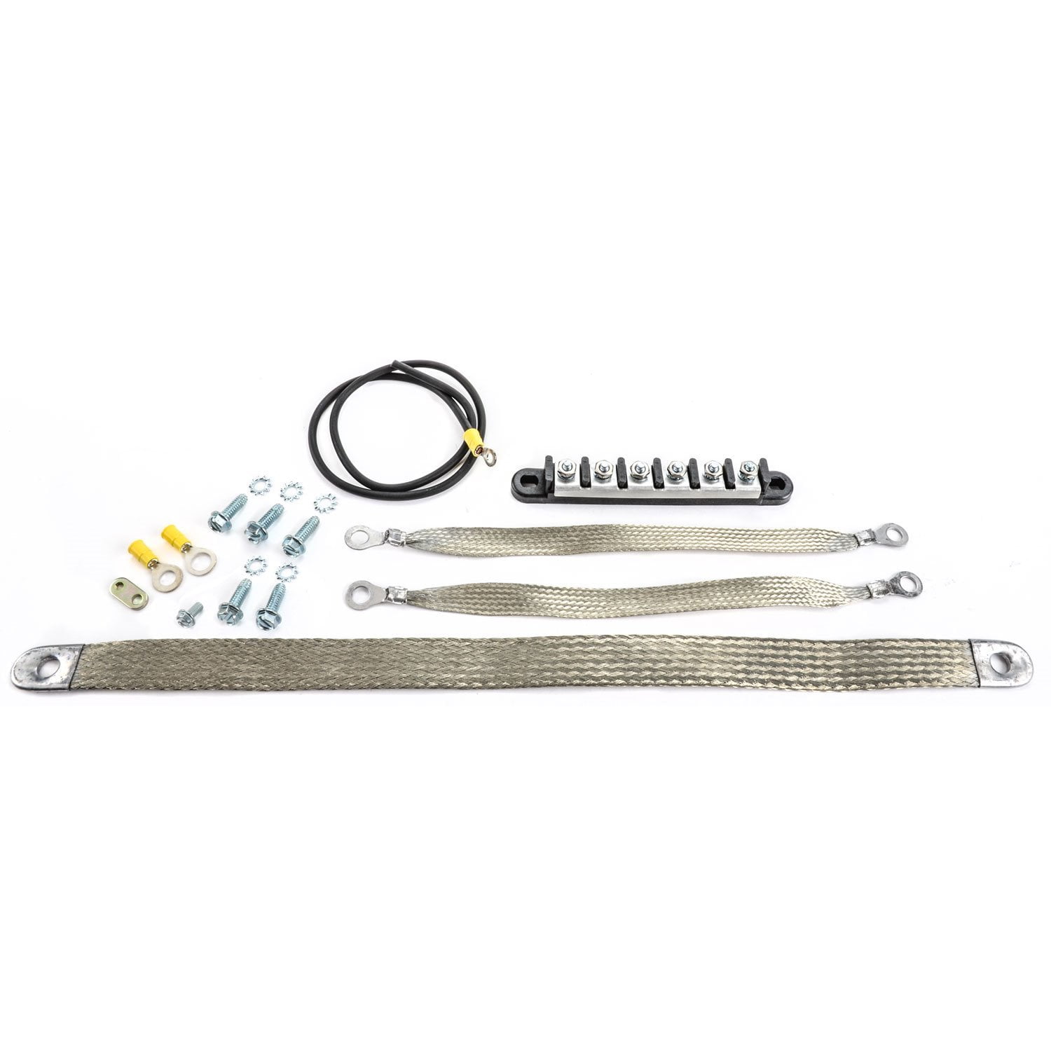 JEGS 10208 Grounding Kit Includes: (1) Terminal Strip & Bus Bar 6-Pin ...
